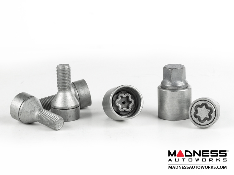 MINI Cooper Wheel Locks by Farad - Silver - M14x1.25 - Starlock (R55 ...